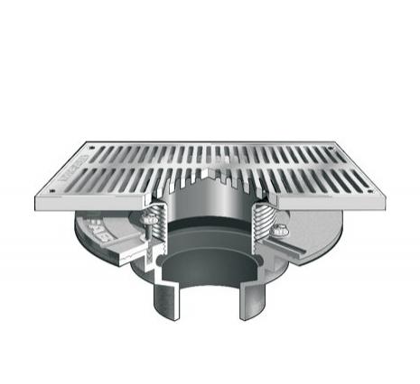 RevitCity.com | Object | MIFAB® F1100-C-RS - FLOOR DRAIN WITH RECTANGULAR STRAINER FOR MEMBRANE ...