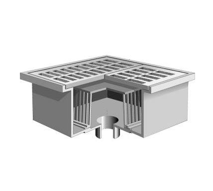 RevitCity.com | Object | MIFAB® F1580 - 24” X 24” HEAVY DUTY DEEP SUMP DRAIN WITH BOTTOM OUTLET