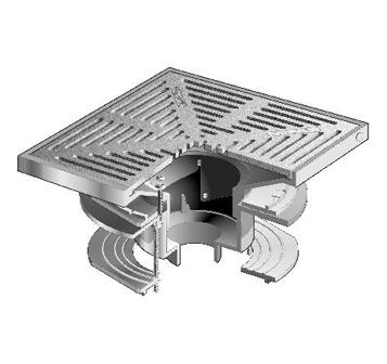 RevitCity.com | Object | MIFAB® R1200-PR15 - LARGE SUMP PROMENADE DECK DRAIN WITH 15” SQUARE TOP