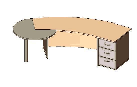 RevitCity.com | Object | Jonathan Furlong's desk curved.rfa