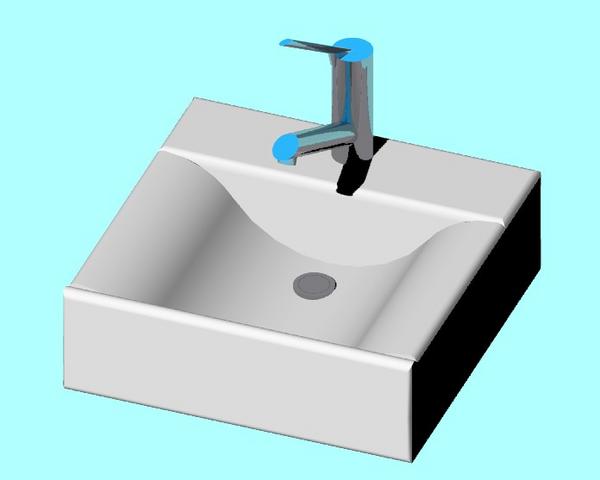 RevitCity.com | Object | Roca Diverter 440x440 basin