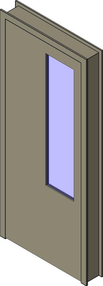 RevitCity.com | Object | Single Door w Vision Lite - HM DW Frame