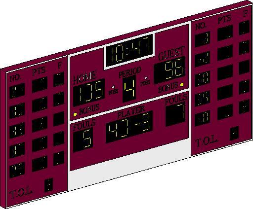 RevitCity.com | Object | Basketball Score Board with Player Numbers