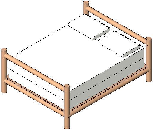 RevitCity.com | Object | Log Framed Bed