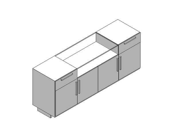 RevitCity.com | Object | Modern Buffet w/ Glass Center
