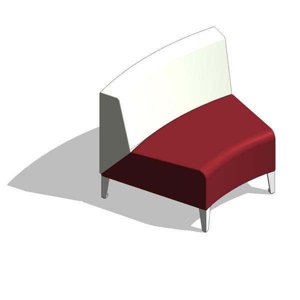 RevitCity.com | Object | COALESSE_CIRCA - 30° Inward Facing Chair