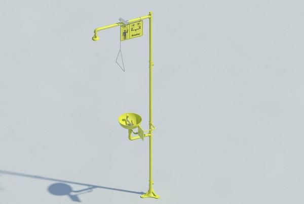 RevitCity.com | Object | Bradley S19-310 Combo Drench Shower & Eye Wash Unit