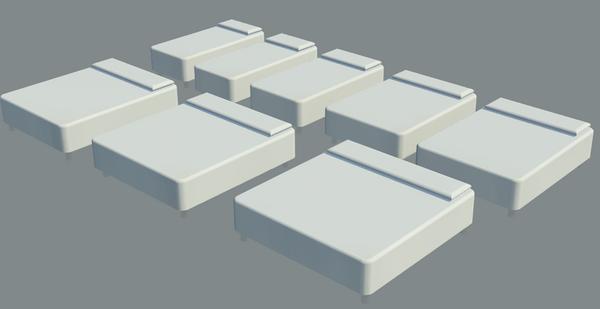 RevitCity.com | Object | Bed simple multiple sizes