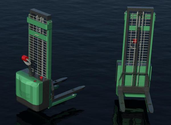 RevitCity.com | Object | Forklift Electric Walkie Pallet Stacker Model ...